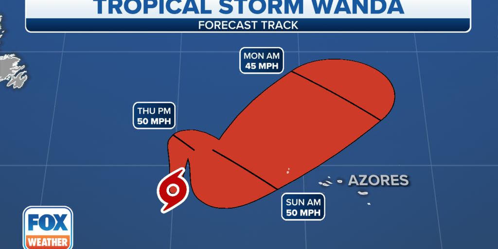 Wobbling Wanda: Tropical storm maintains strength in the Atlantic | Fox ...