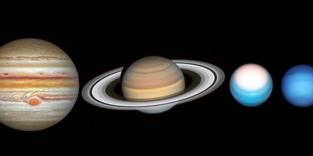 Hubble takes family photo of solar system's giant planets | Fox Weather Hubble takes family photo of solar system's giant planets | Fox Weather
