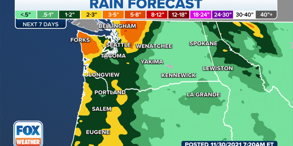 More significant rain in Pacific Northwest expected before drier ...
