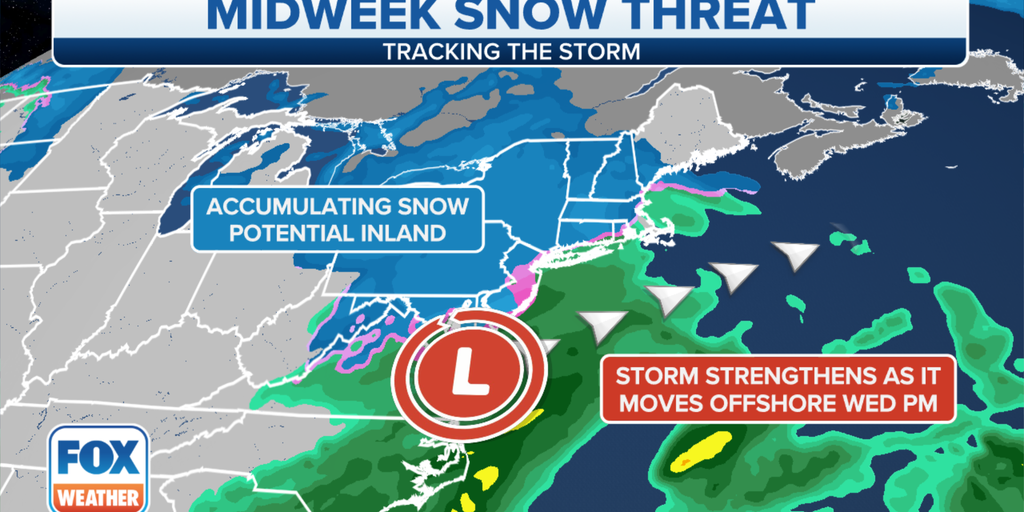 Midweek storm could bring first snow of season to parts of Northeast ...