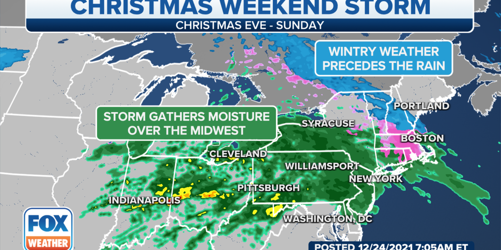 Snow, ice and rain sweep through Midwest, Northeast during Christmas ...