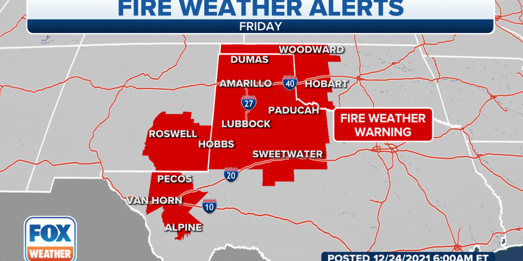 West Texas faces critical fire weather on Christmas Eve | Fox Weather