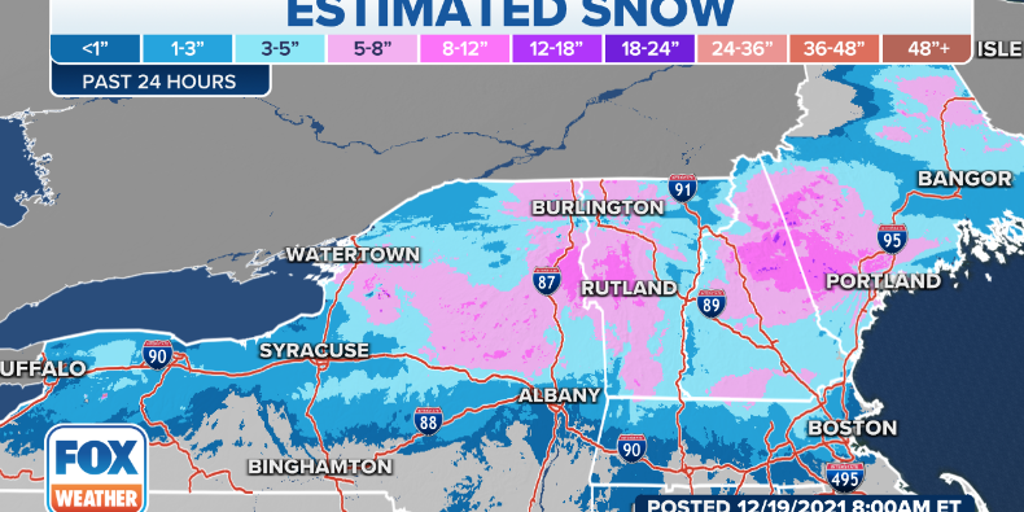 Snow, freezing rain pushes across New England | Fox Weather