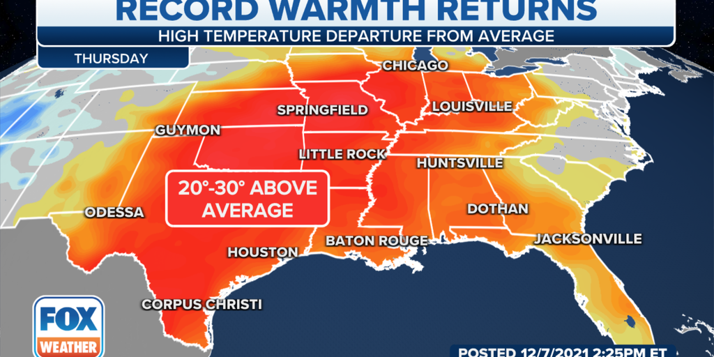 Big warmup to send record December temperatures soaring into weekend ...