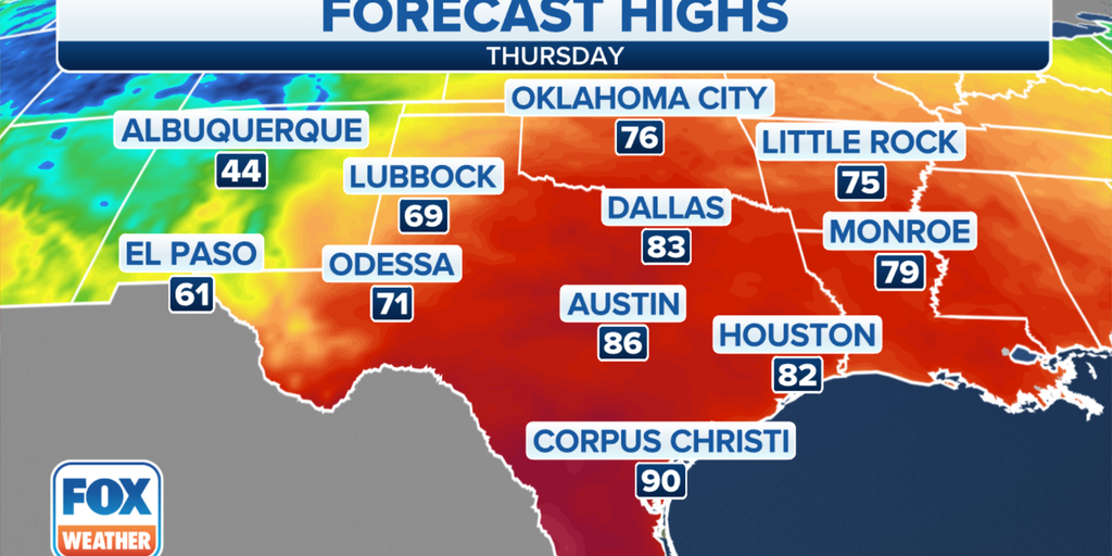 Big warmup expected across southern tier of country this week | Fox Weather