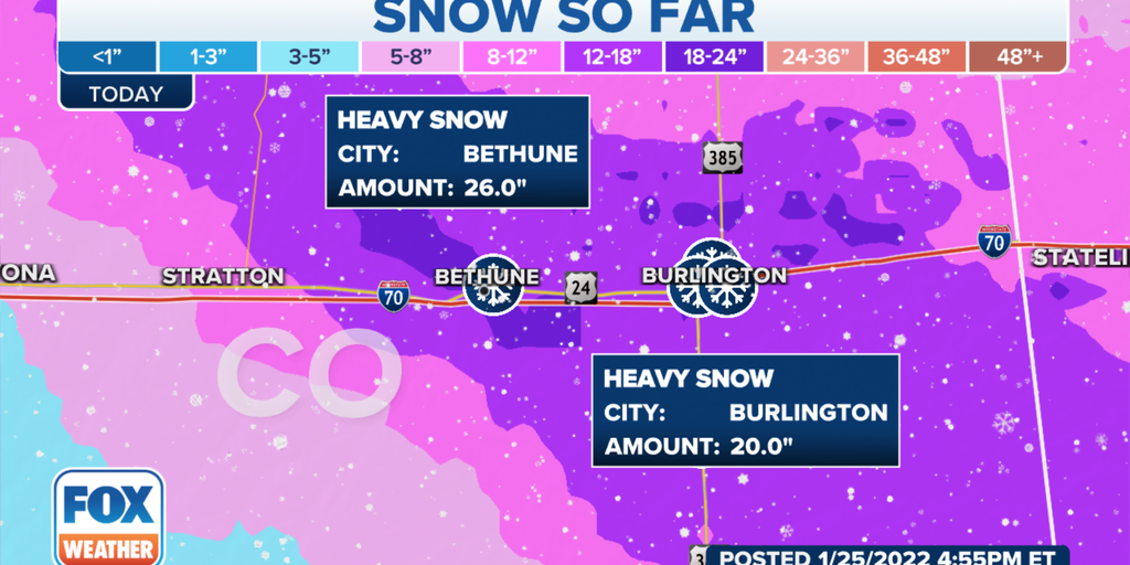 Intense snow band drops over 2 feet of snow in narrow swath of Colorado ...