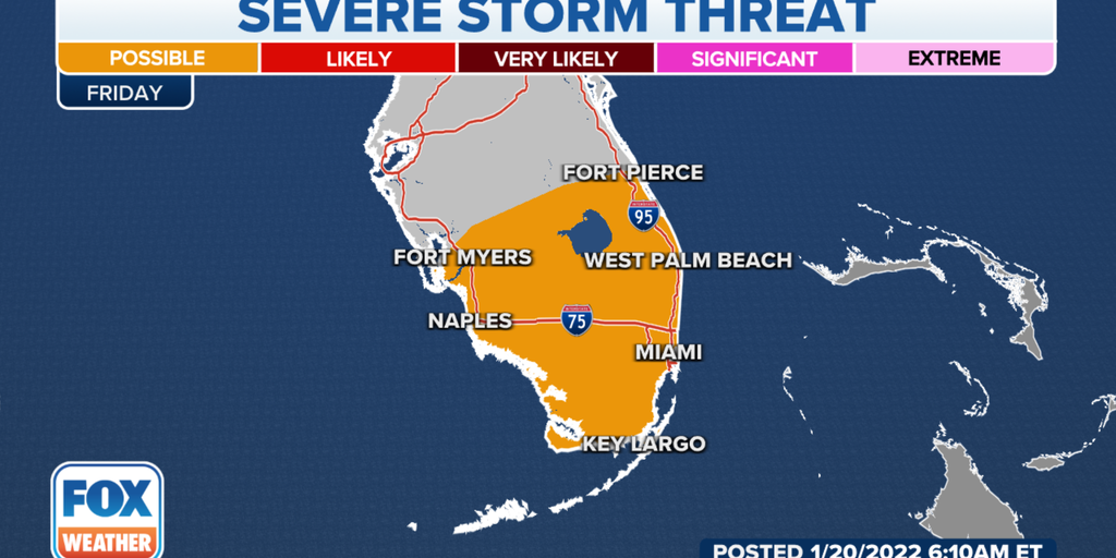 Damaging winds, hail possible across South Florida on Friday | Fox Weather