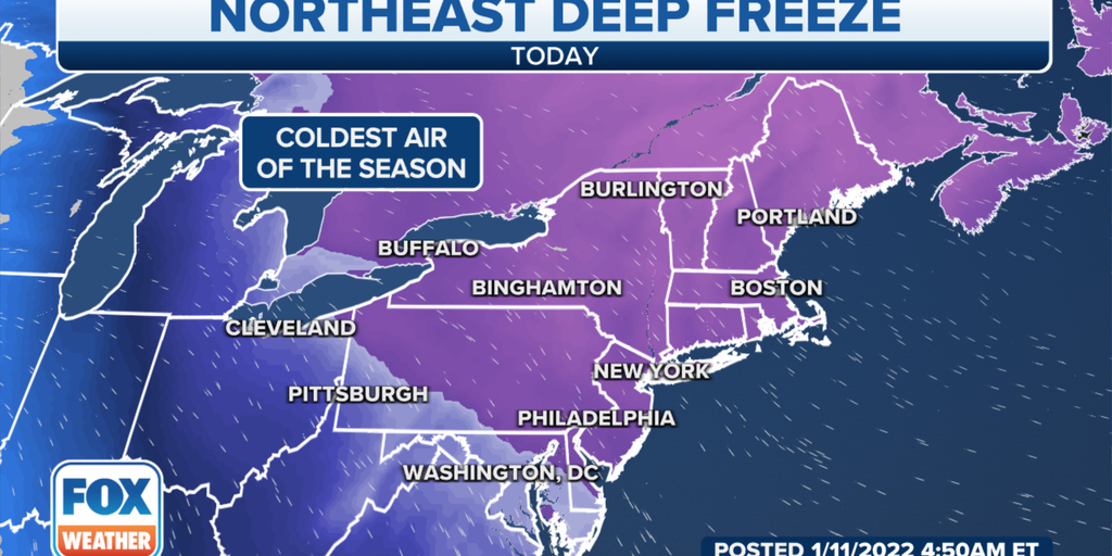 Arctic invasion brings coldest air in 3 years to Northeast | Fox Weather