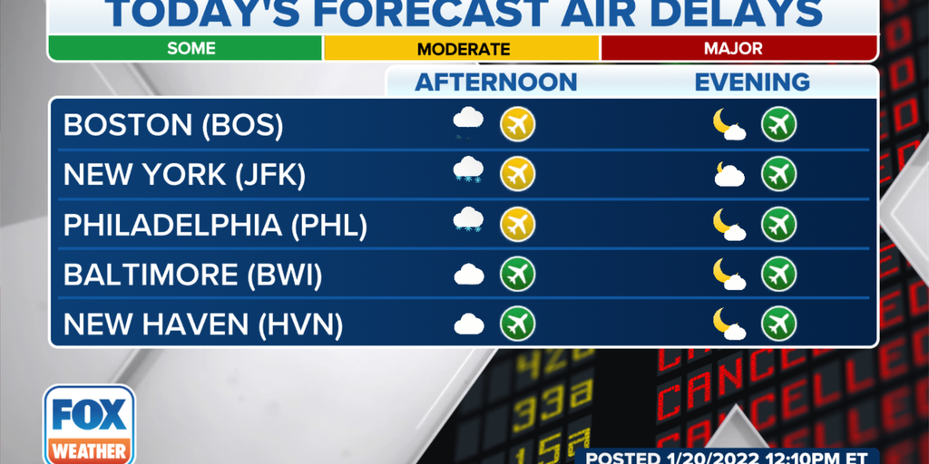 Delays, cancelations reported at Northeast airports due to winter storm ...