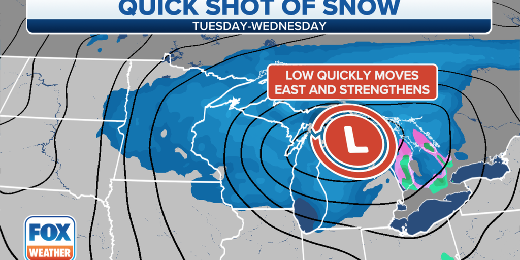 Winter storm to bring quick round of snow to upper Midwest, Great Lakes ...