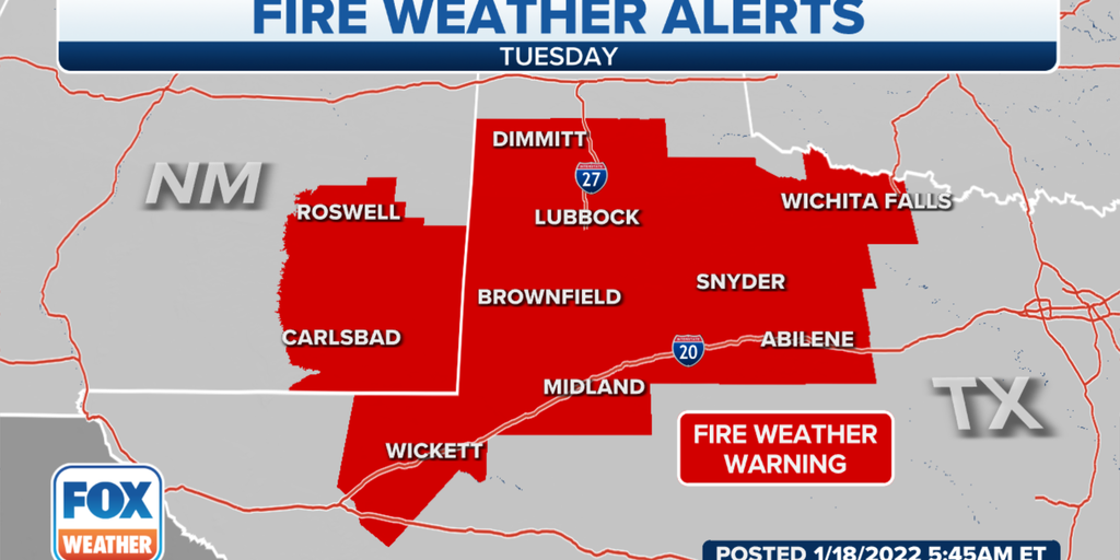 Fire Weather Warnings issued in southern High Plains | Fox Weather