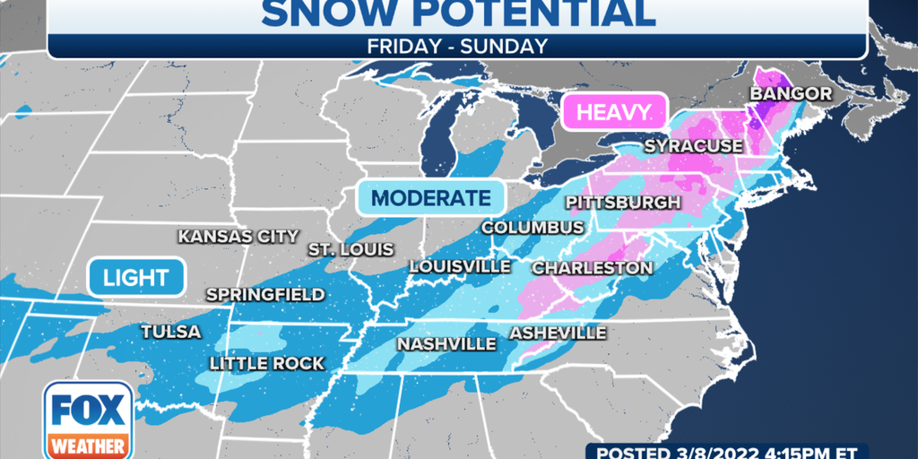 Winter storm will spread snow across Rockies, Plains, mid-South before ...
