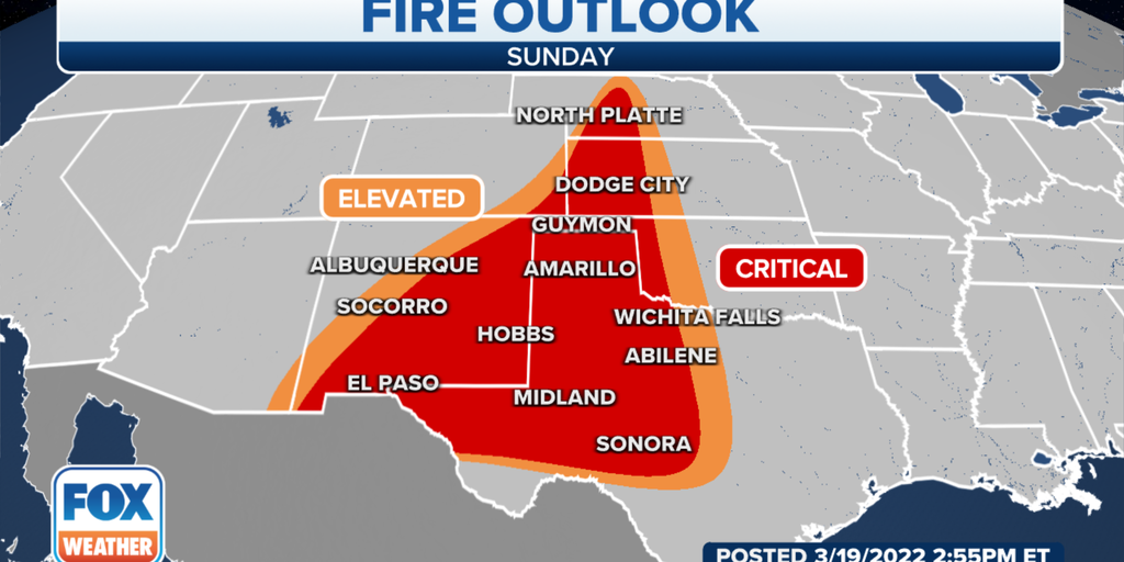 Critical fire weather conditions expected in parts of the Southwest ...