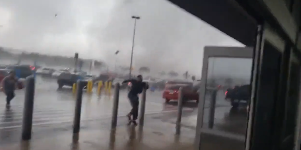 Videos show people seeking shelter in Walmart, damaged homes near ...