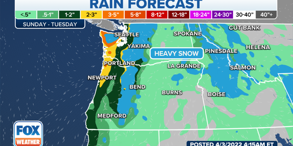 Another storm system to bring rain, snow, wind to Pacific Northwest ...