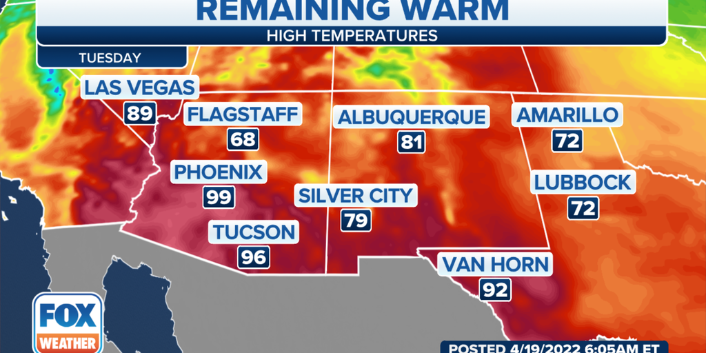 Sweltering Southwest: Temperatures to soar into the 90s | Fox Weather