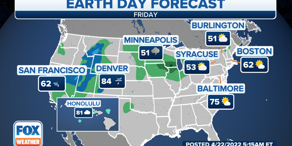 Earth Day forecast: Will the weather cooperate in some of America's ...