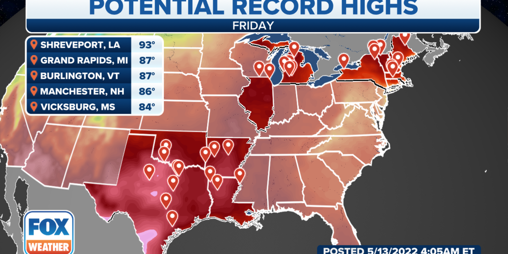 Southwest simmers while warmth bakes Northeast as heat wave expands ...
