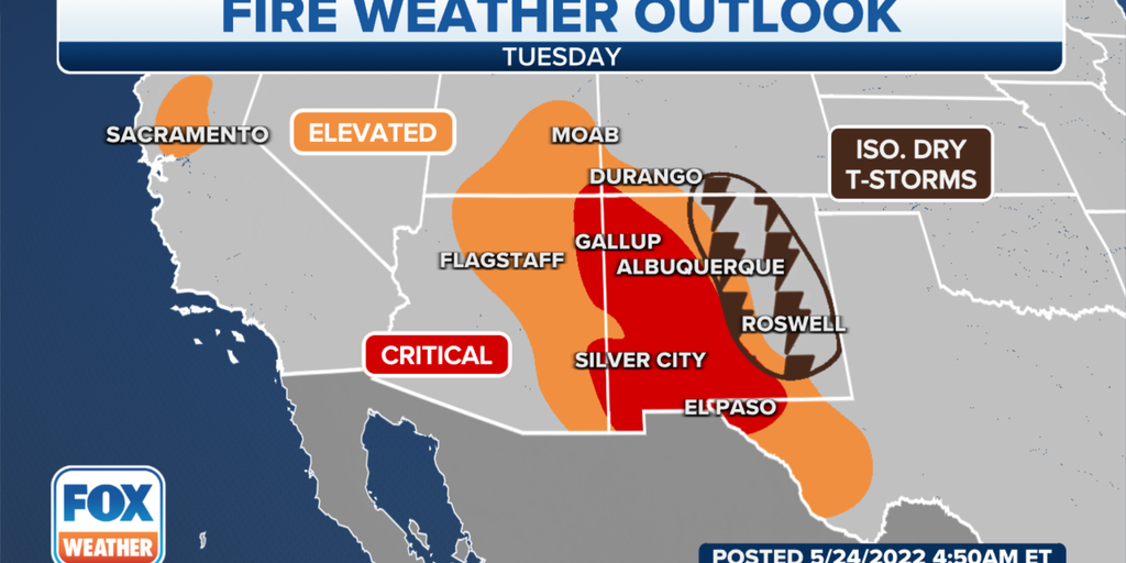 Fire threat increases in the Southwest as wildfires continue to scorch ...