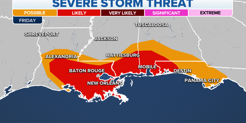 Severe Thunderstorm Watch issued for parts of 4 states as storms with ...