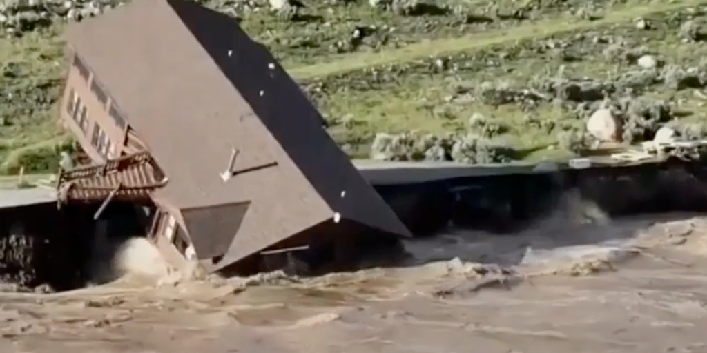 Family watched helplessly as their home washed away in Yellowstone ...