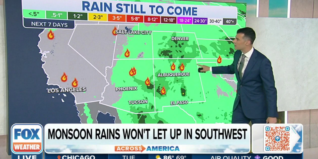 Relentless Southwest monsoon could bring flooding to wildfire burn ...