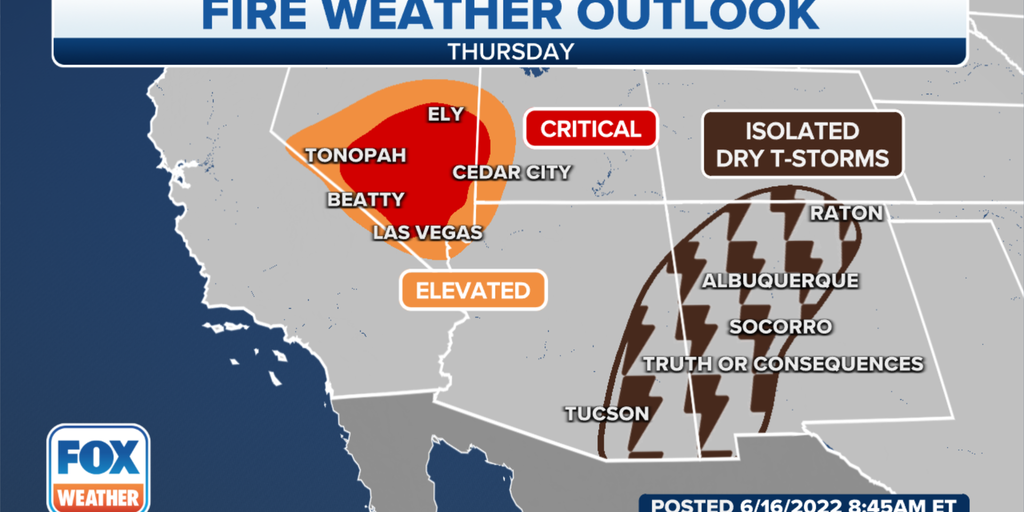 High fire danger returns to Southwest, Great Basin through the weekend ...
