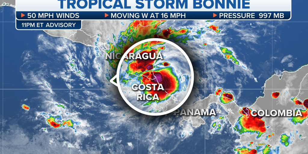 Tropical Storm Bonnie makes landfall in Central America; life ...
