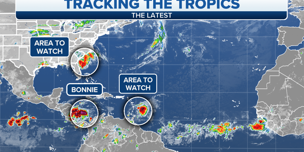 Several areas to watch in the Atlantic as Bonnie hits Central America ...