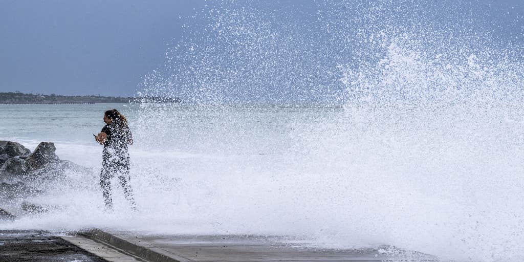 Watch Post-Tropical Cyclone Kay unleash winds, flooding rain in ...