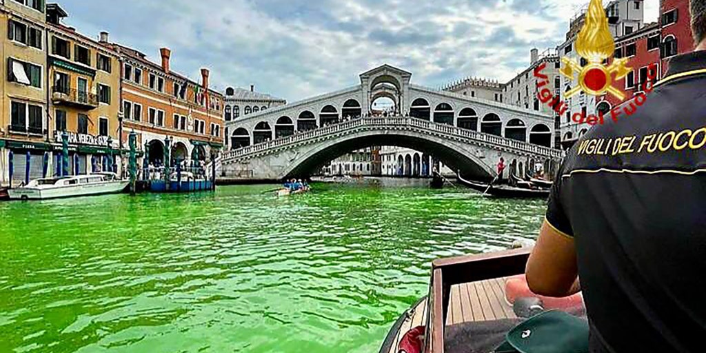 Italian officials stumped after patch of Venice's famed Grand Canal ...