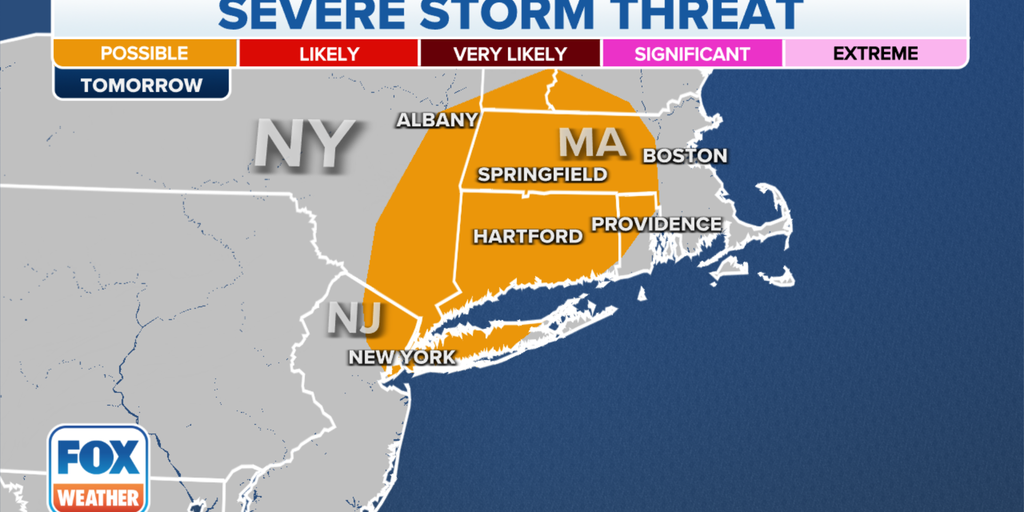 Northeast faces severe weather threat Wednesday after bringing rain to ...