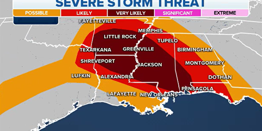 Renewed storm threat puts Ozarks, Gulf Coast on alert for wind gusts ...