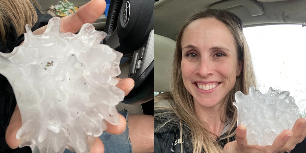 Storm chasers find 'iPhone'-sized hailstone from Texas thunderstorm ...