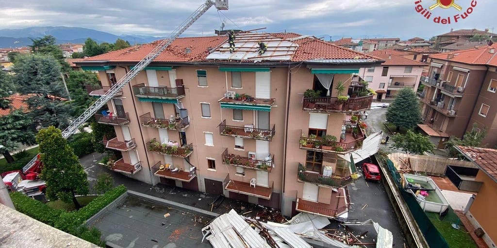 Severe storms rock northern Italy as wildfires and record temps scorch ...