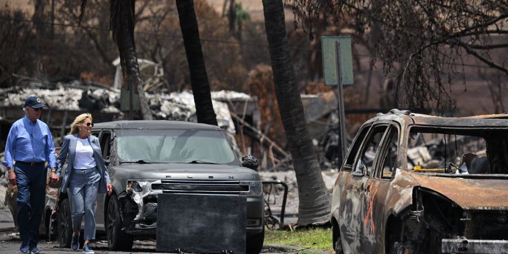 President Joe Biden sees devastation of Maui fires firsthand, says ...