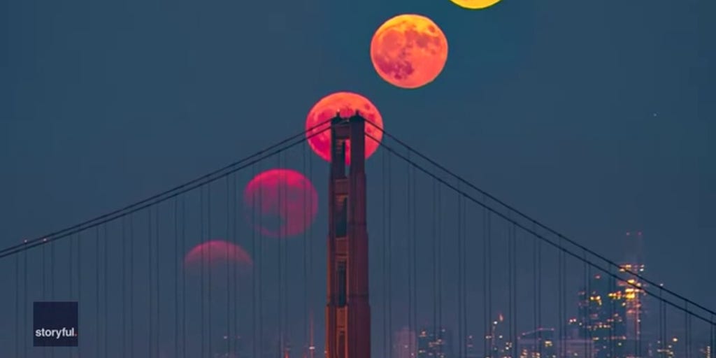 Rare super blue moon spectacle treats stargazers worldwide to stunning ...