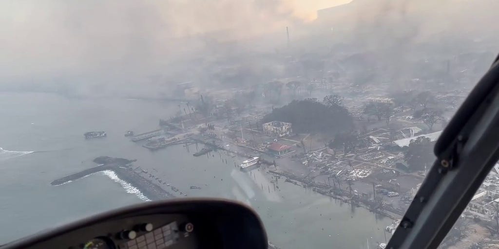 Aerial video shows complete devastation across parts of Maui after ...