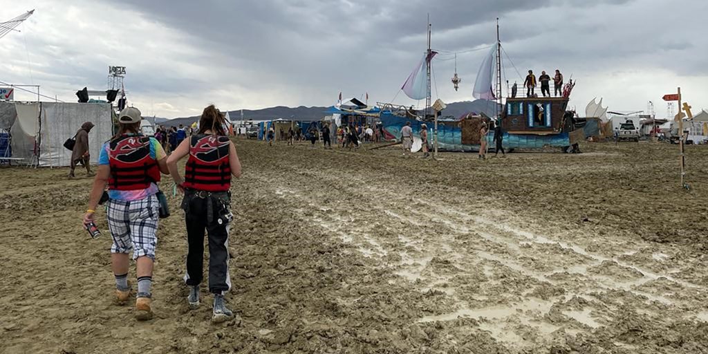 Flood Stranded Burning Man Revelers Begin Mass Exodus After Monsoon