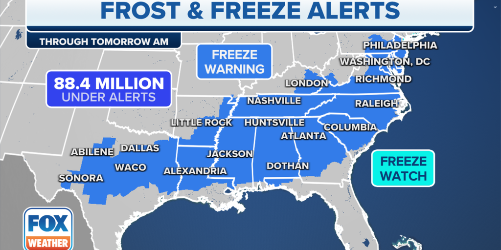 The Daily Weather Update from FOX Weather: I-95 corridor under freeze ...