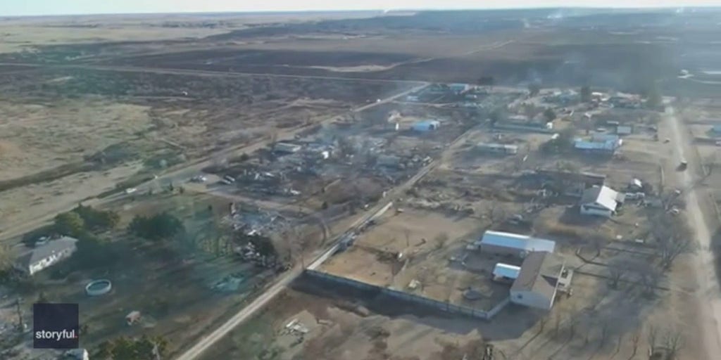 Drone video shows destruction after Texas wildfire scorches Panhandle ...