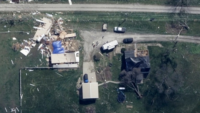 Aerial images of tornado damage in Nebraska and Iowa | Fox Weather