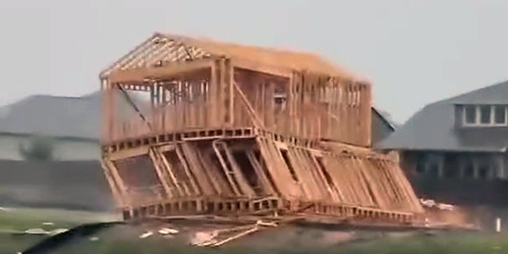 Hurricane-force winds topple budding dream home during Houston derecho ...