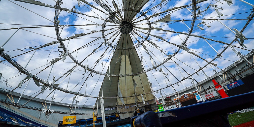 New photos show extensive damage inside Tampa Bay Rays' Tropicana Field ...