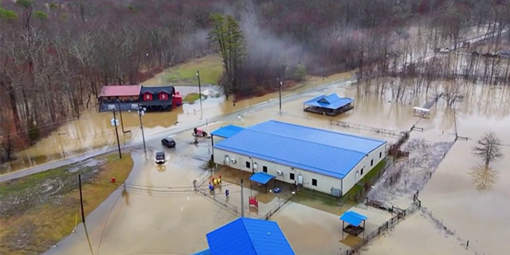 Drone video provides dramatic look at deadly flooding in Kentucky | Fox ...