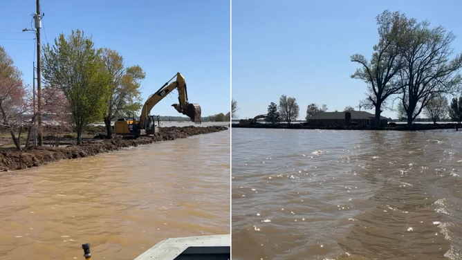 AERIAL VIDEO: Tennessee brothers defy historic flood by building dirt ...