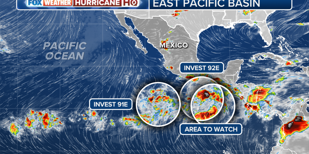 New area to watch joins Invests 91E, 92E in busy eastern Pacific ...