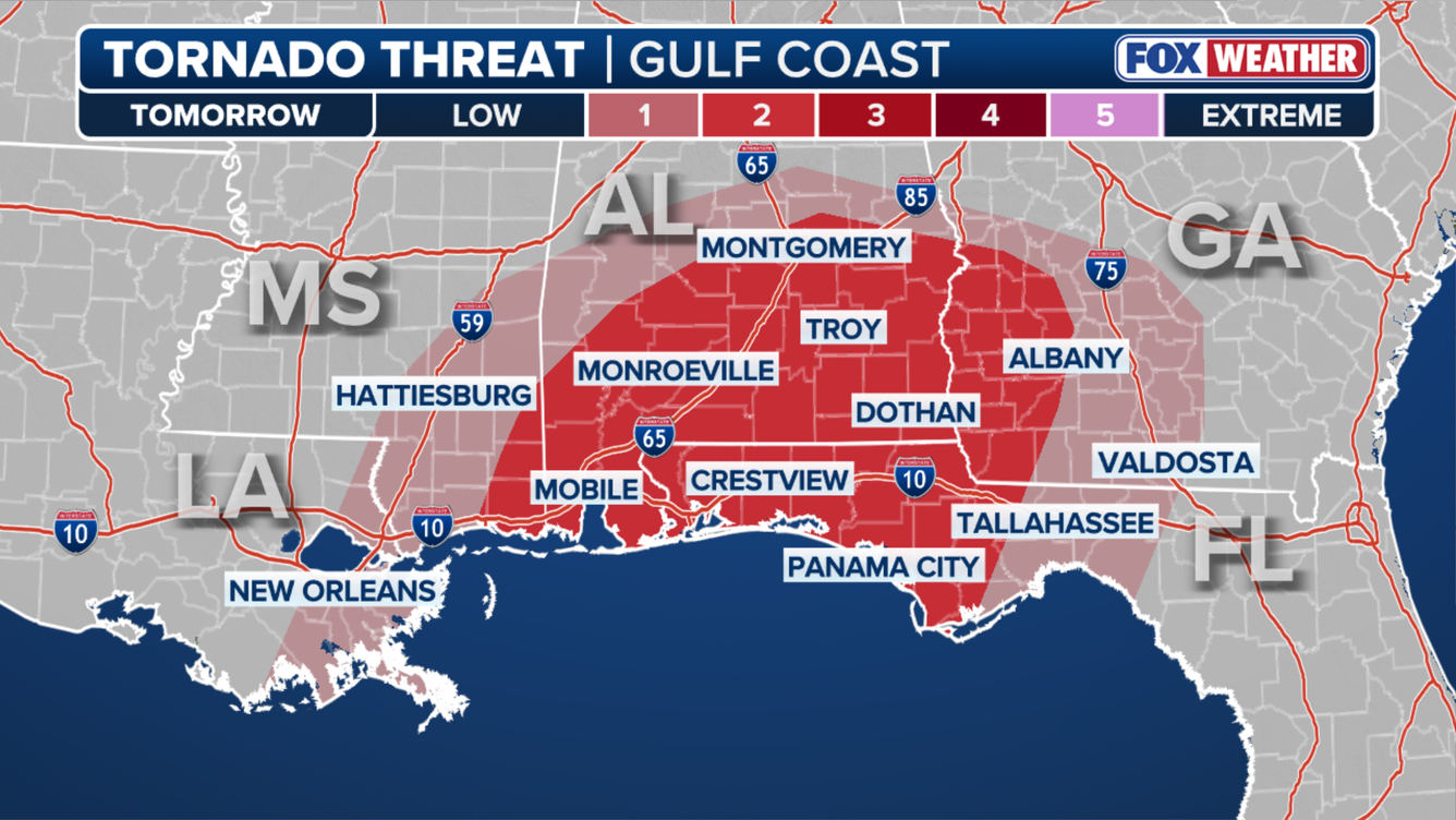 Major winter storm prompts tornado threat in the Deep South - World Online