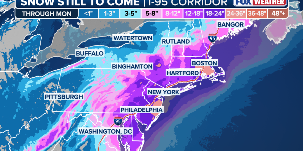 Weekend nor'easter tracker: Snow forecast, live radar, winter alerts ...