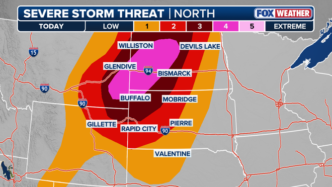 Explosive storms target Northern Plains with damaging hail and strong ...